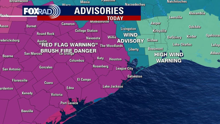 Houston weather: Tuesday morning rain; red flag warning; severe ...
