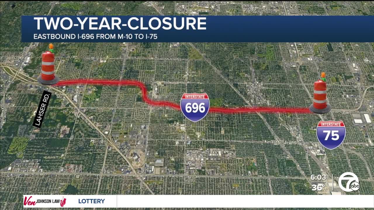 First morning drive with I-696 closure
