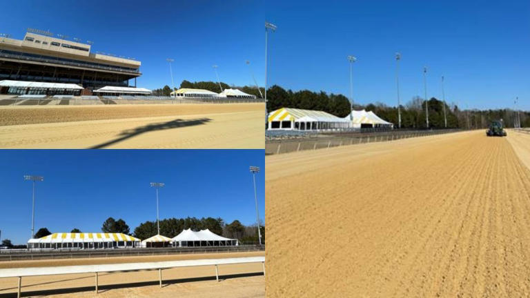 PHOTOS: Colonial Downs readies track for Virginia Derby