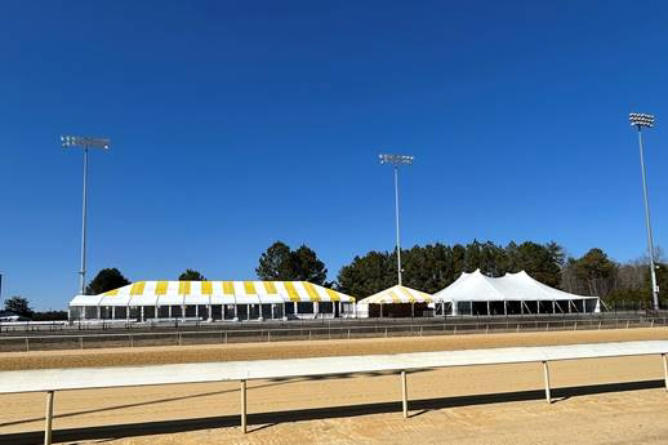 PHOTOS: Colonial Downs readies track for Virginia Derby