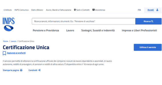 Certificazione Unica INPS 2025 disponibile online: le istruzioni per ...