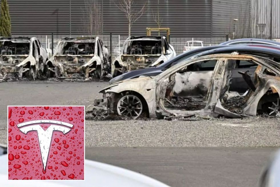 Tesla showroom targeted in £580,000 arson attack as anarchist group ...