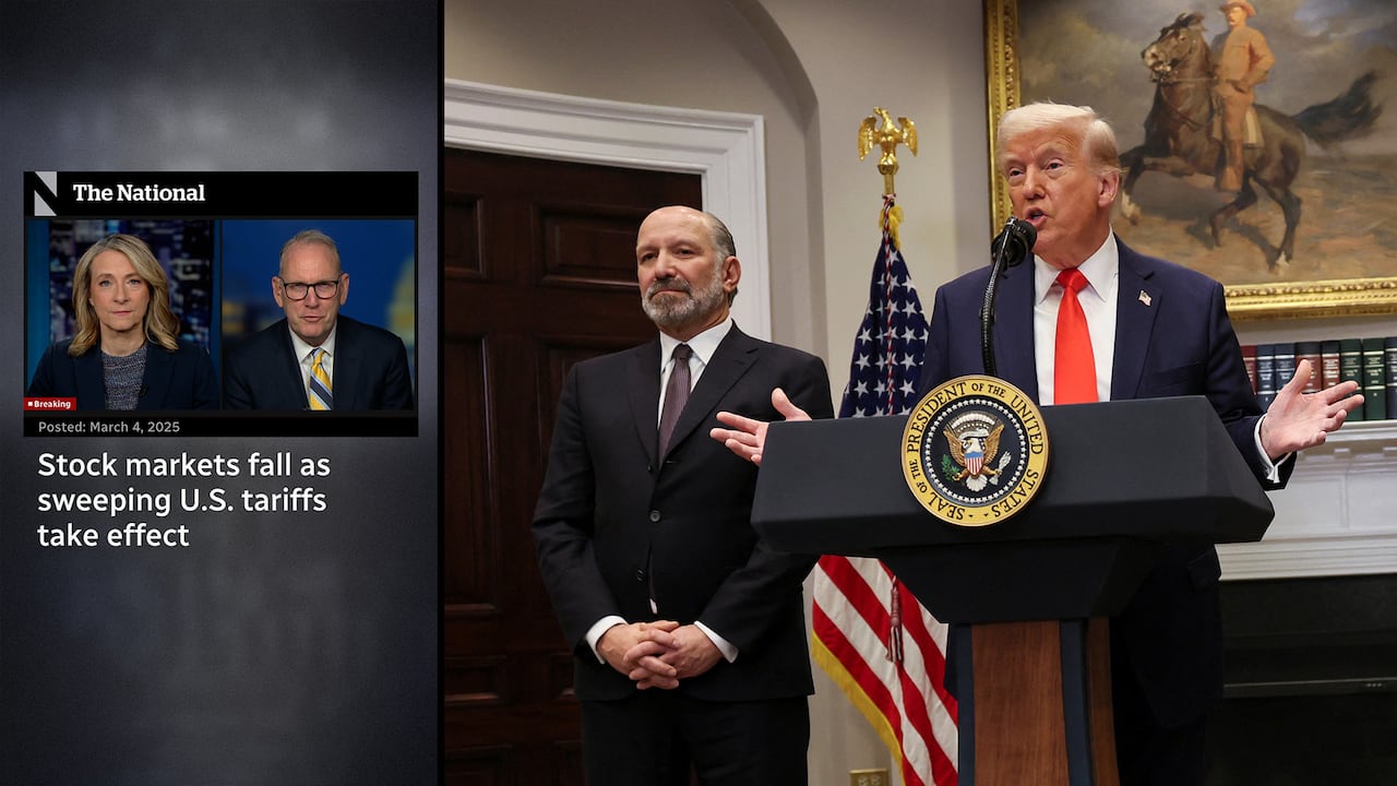 Stock markets fall as sweeping U.S. tariffs take effect