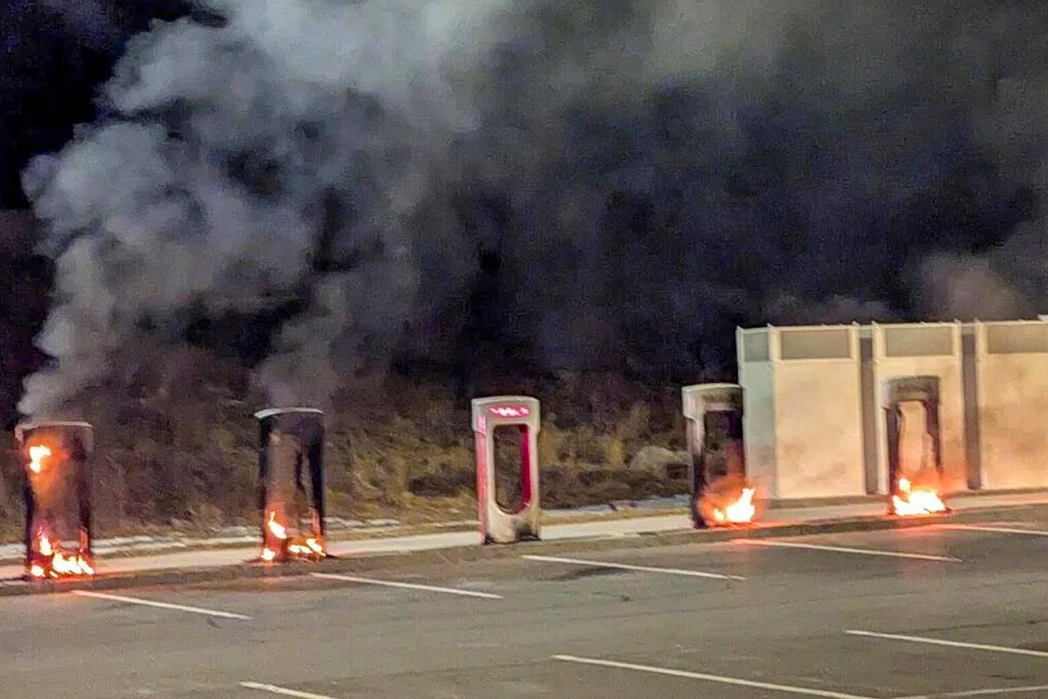 Tesla charging stations torched in apparent arson near Boston, latest ...