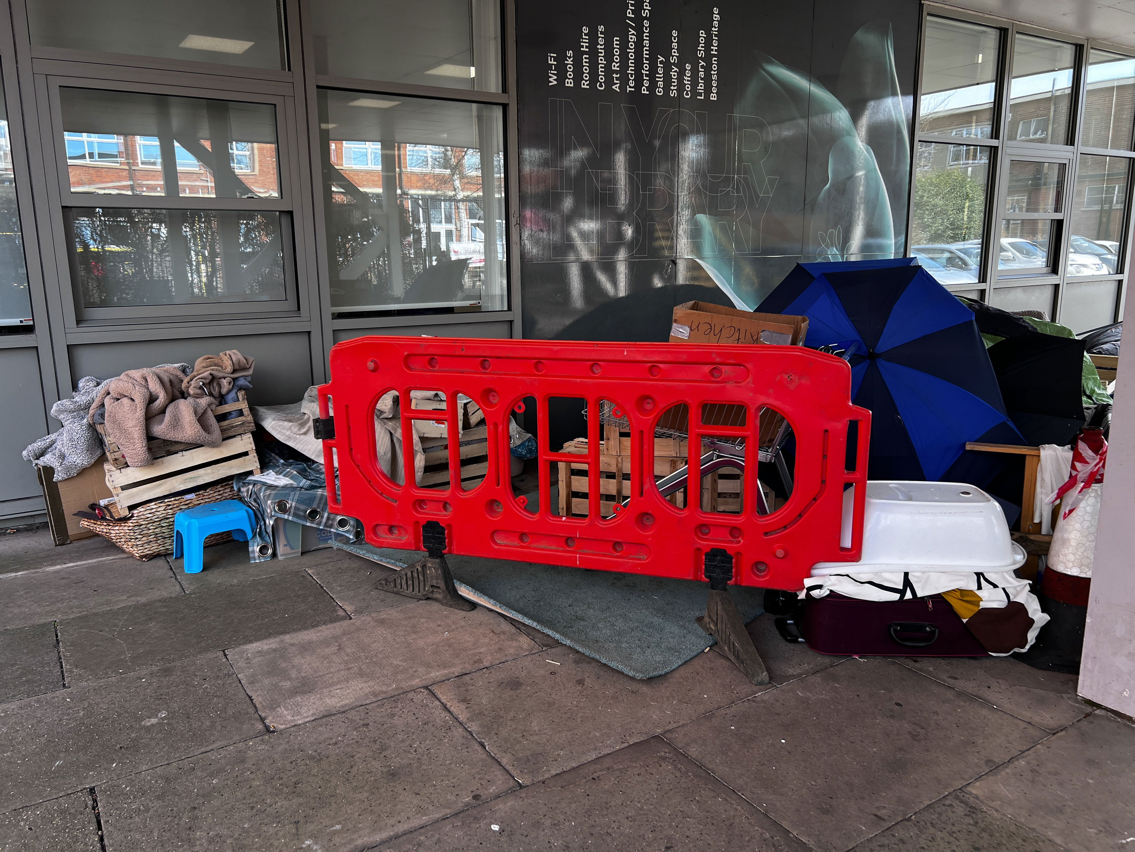 Parents' fury after homeless camp set up outside Nottingham primary school