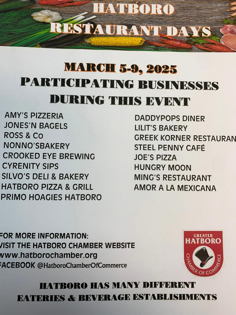 Hatboro Restaurant Days Begins Wednesday