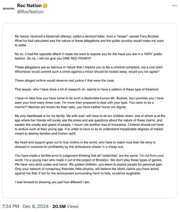 Jay-Z accuser stands by rape claims after rapper sues for defamation