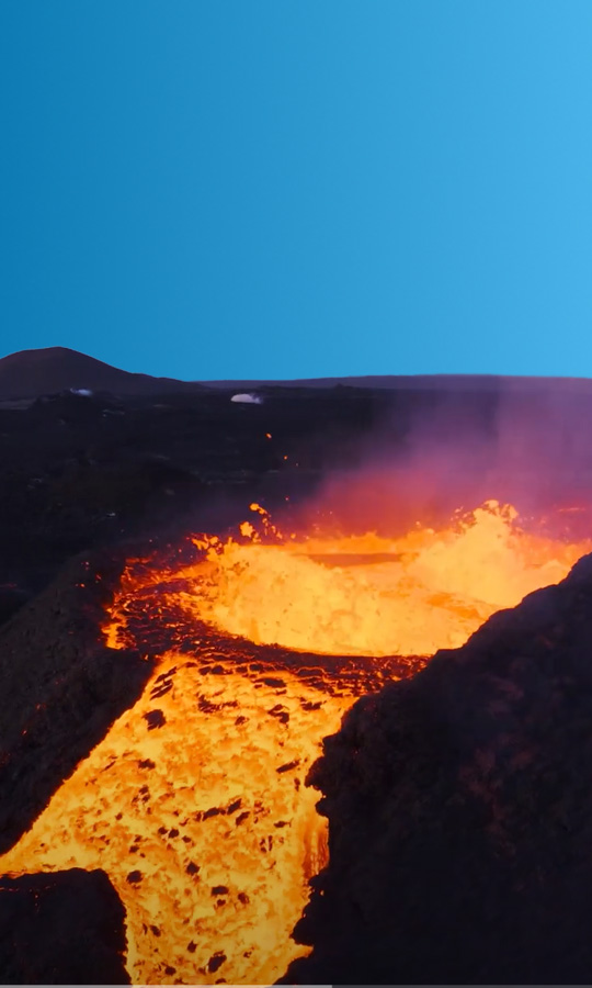 Volcanic Lava Flow in Iceland
