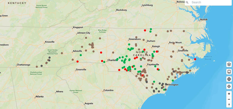 North and South Carolina Wildfire Map Shows Containment of Fires