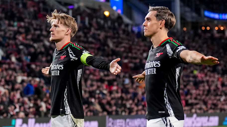 PSV 1-7 Arsenal: Player ratings as Gunners breeze to dominant first leg ...