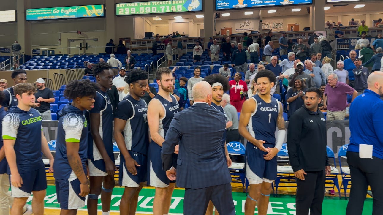 Handshake snub: FGCU coach Pat Chambers refuses to shake Queens player ...