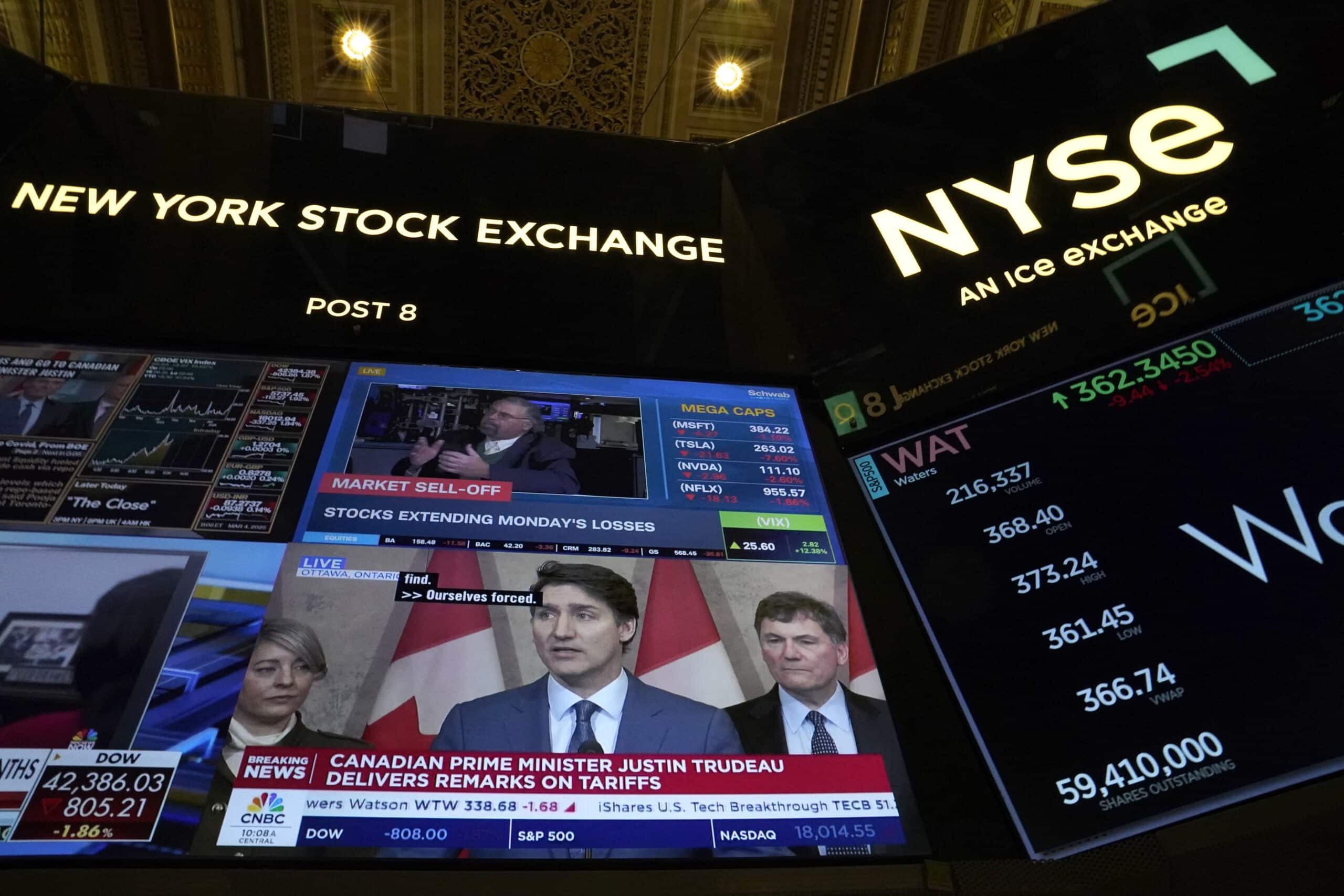 US stocks fall again as more Trump tariffs take effect