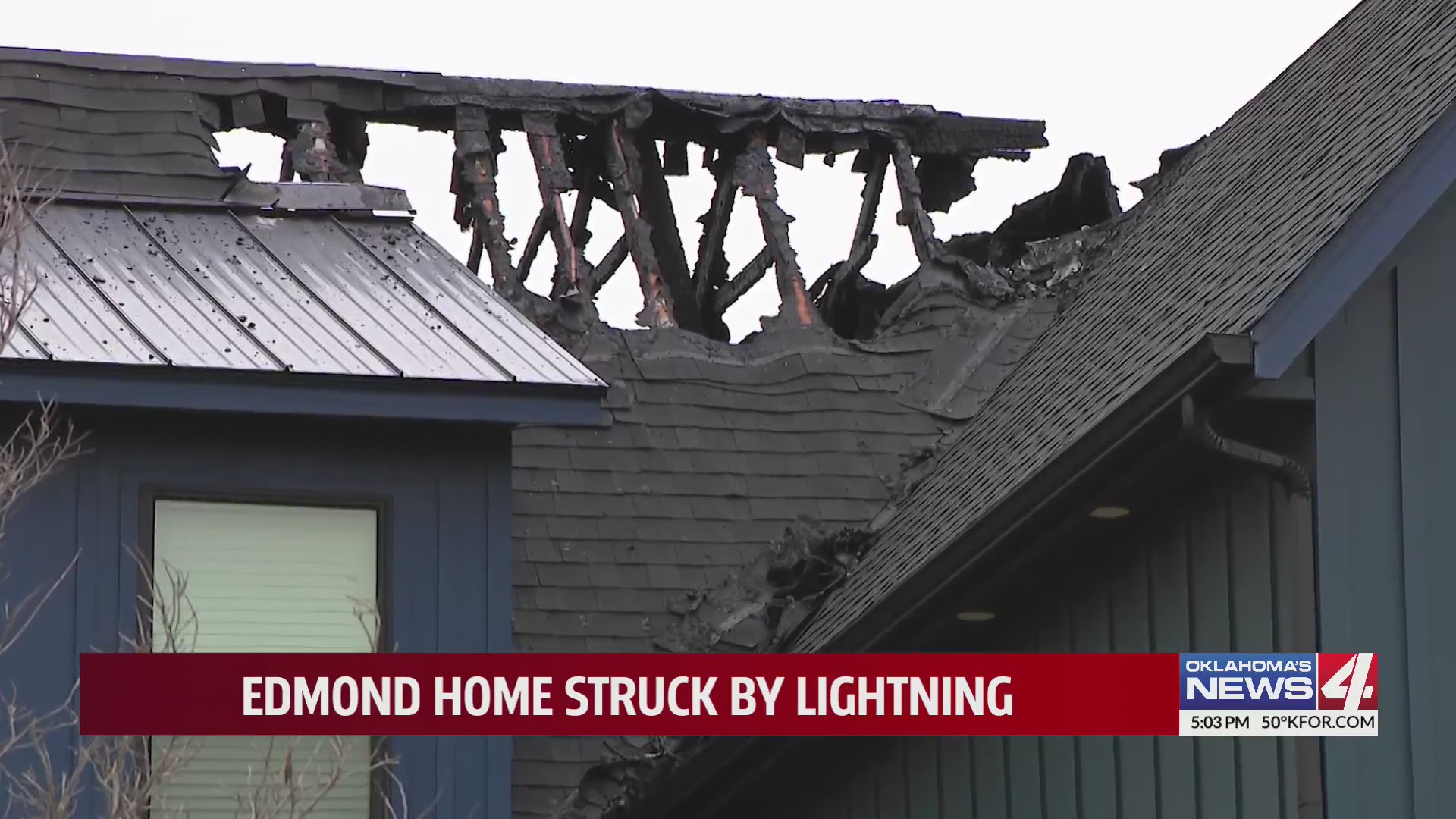 Edmond home struck by lightning