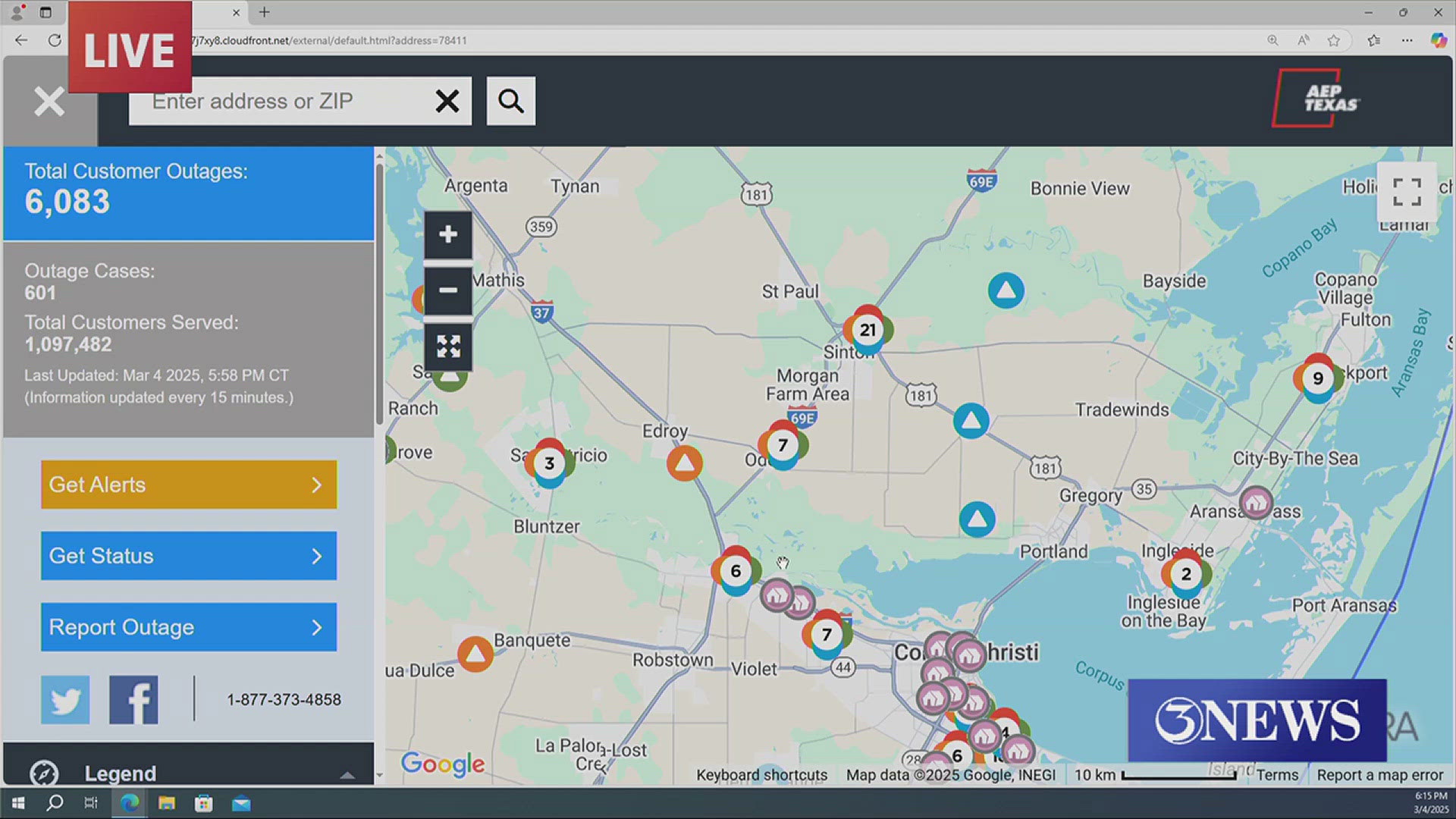 AEP outage map: Strong winds leave more than 4,000 without power across ...