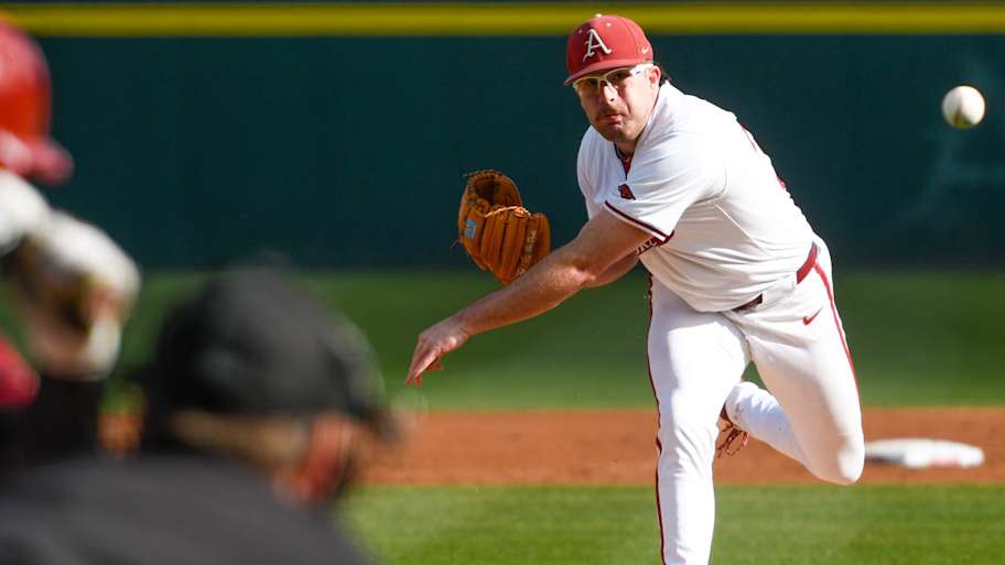 Razorbacks Struck By Lightning Delay; Come Within Strike of Ending Game