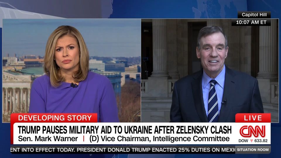 ‘Sad day for democracies around the world": Democratic Sen. Mark Warner ...