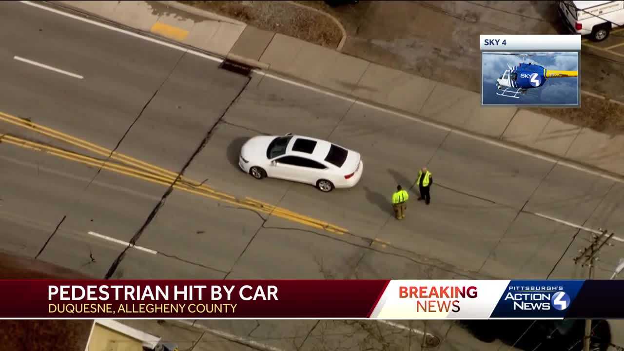 Person rushed to hospital after being hit by car in Duquesne