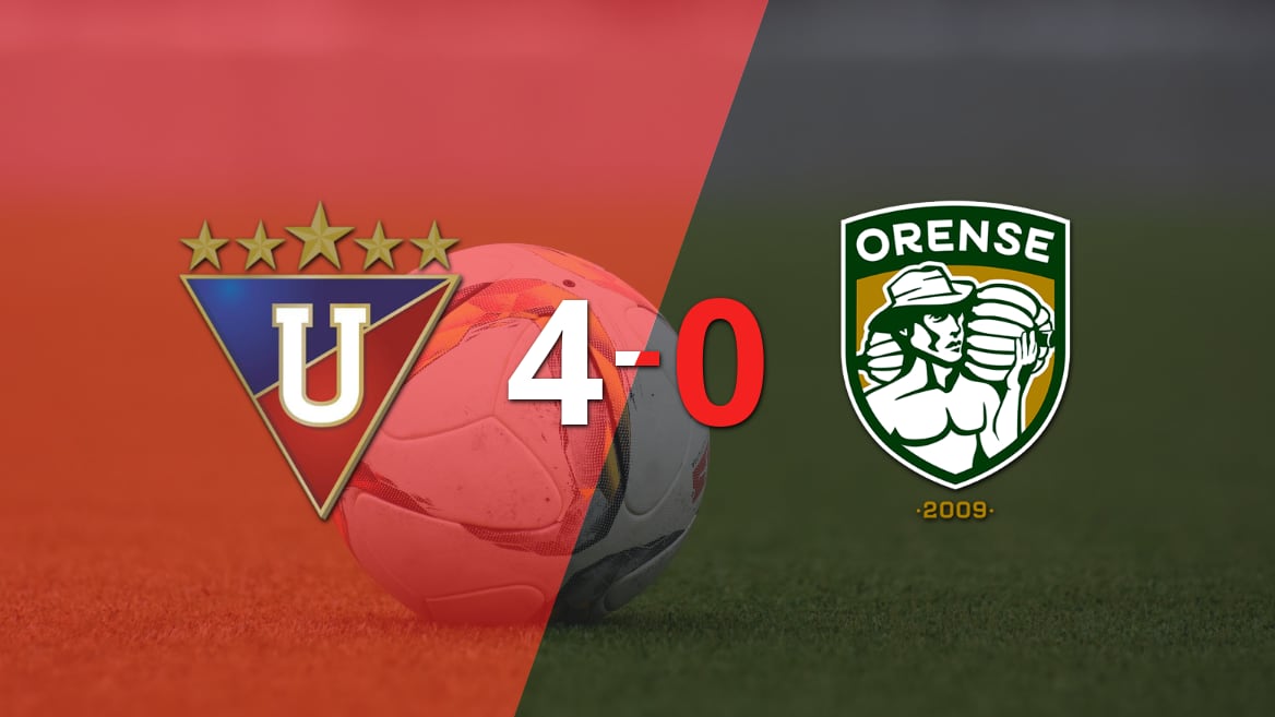Orense fue superado fácilmente y cayó 4-0 contra Liga de Quito