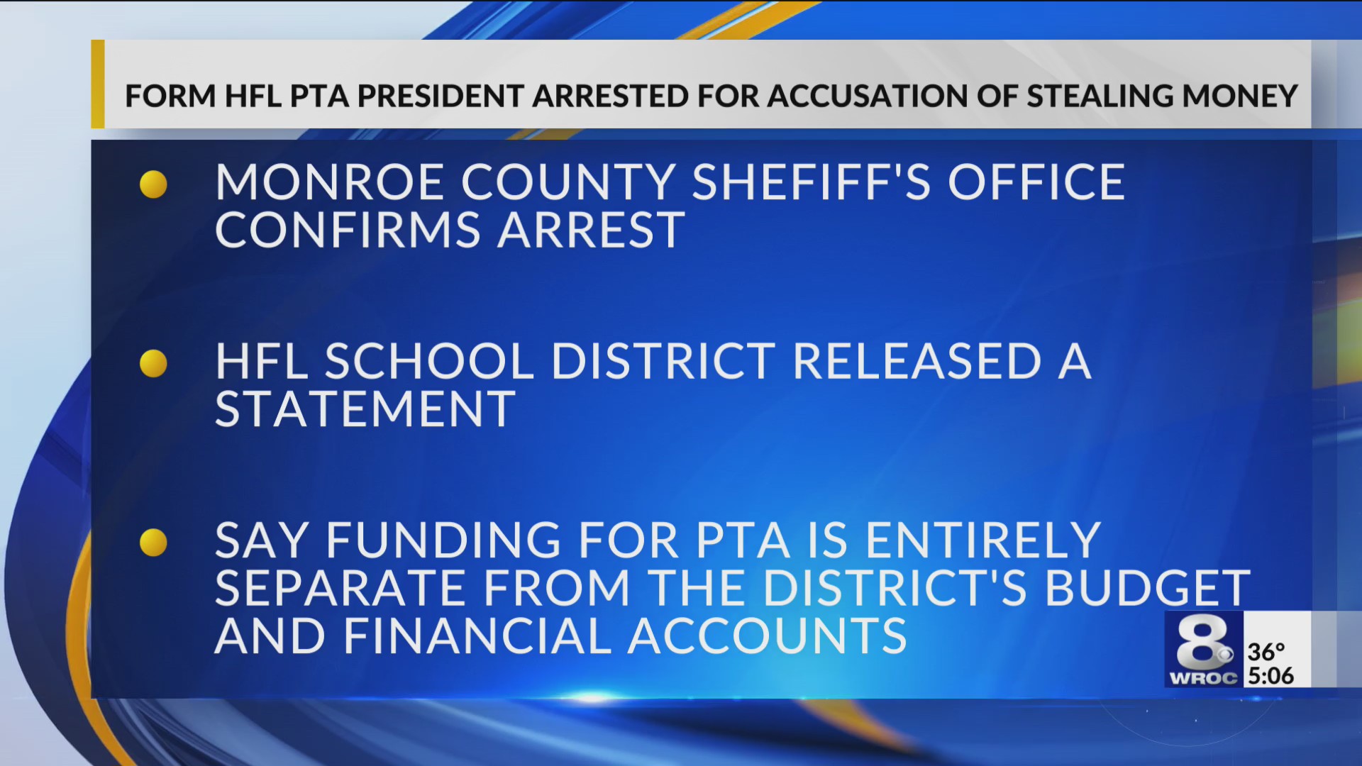 Former President of Honeoye Falls-Lima PTA accused of stealing over $9K