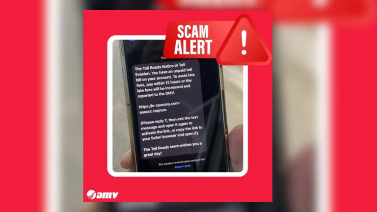 Virginia DMV warns of unpaid tolls text scam