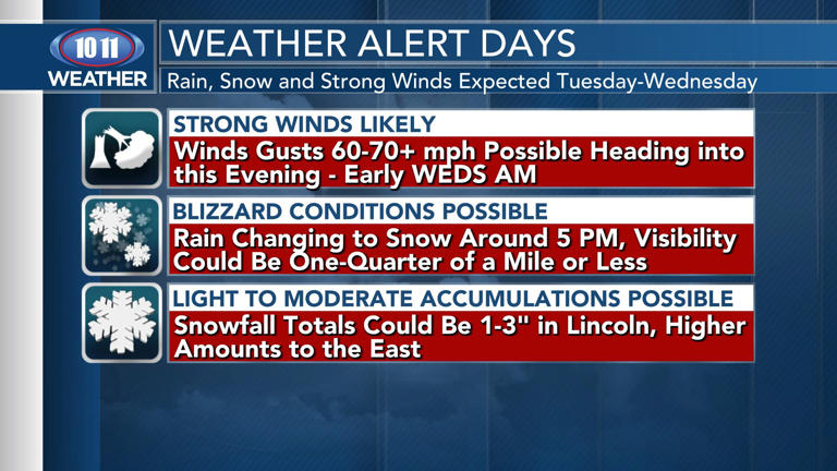 10/11 Weather Alert Day: Blizzard conditions likely this evening and ...