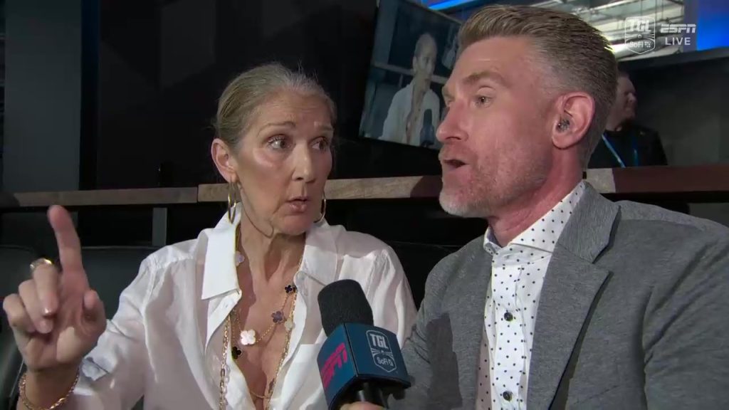 Celine Dion, Marty Smith sing duet during TGL