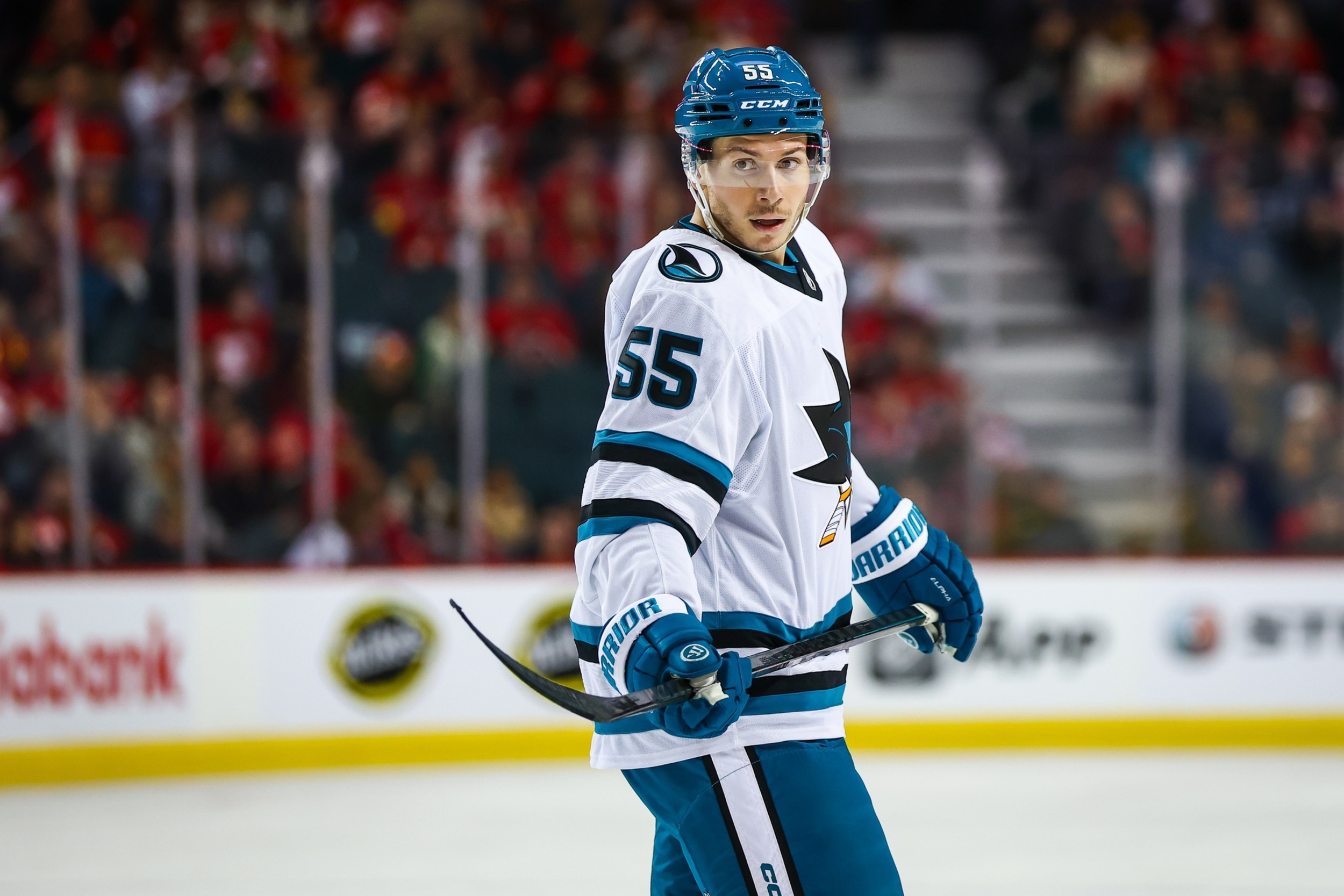 San Jose Sharks place ex-Flames forward Walker Duehr on waivers