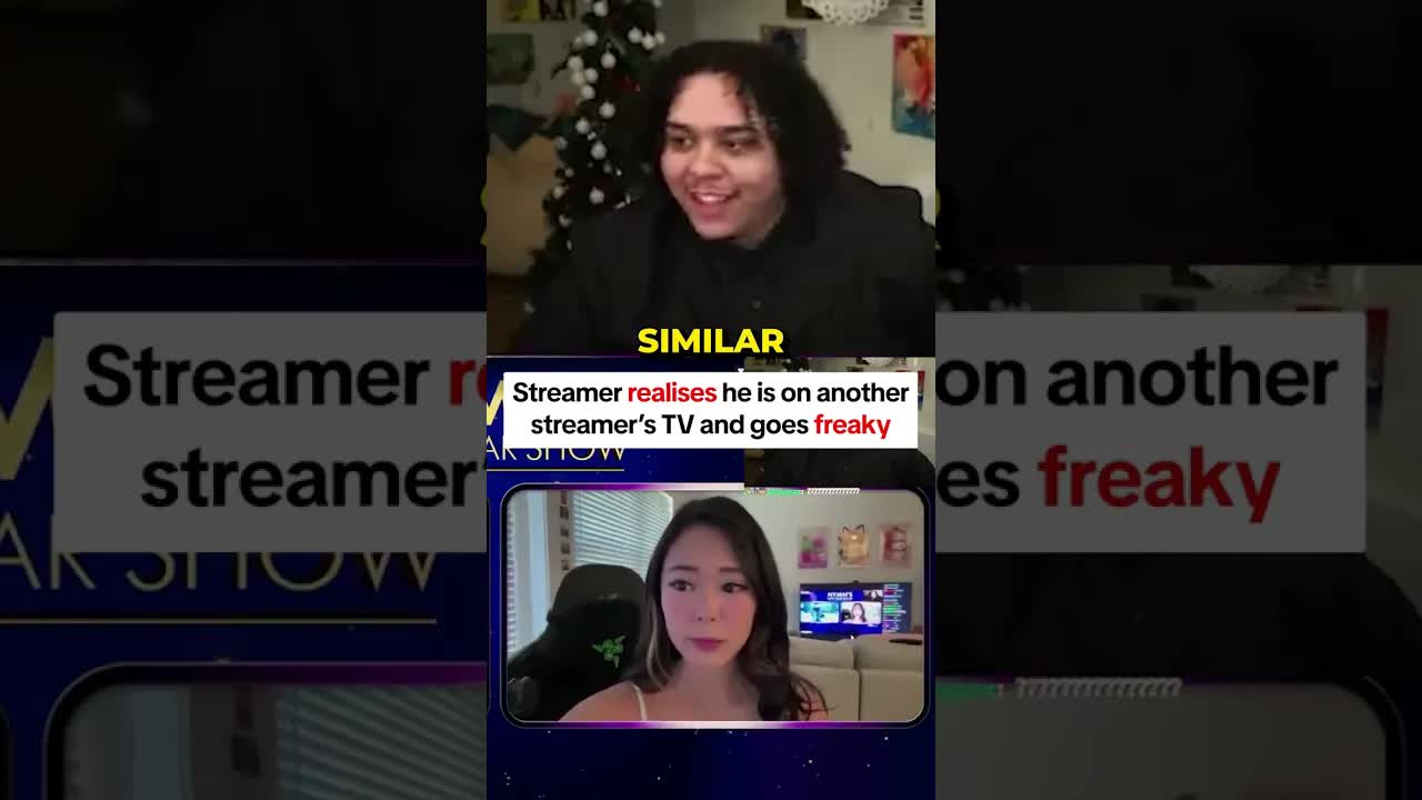 Streamer's Freaky Reaction After Realizing He's on Another Streamer's TV