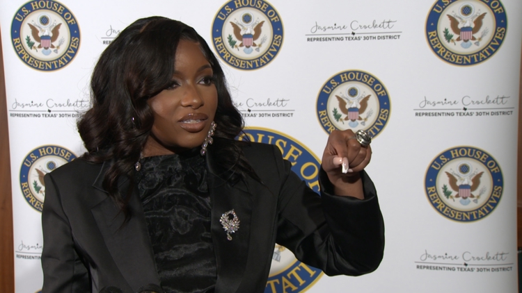 Texas Rep. Jasmine Crockett walks out of Trump's address, posts ...