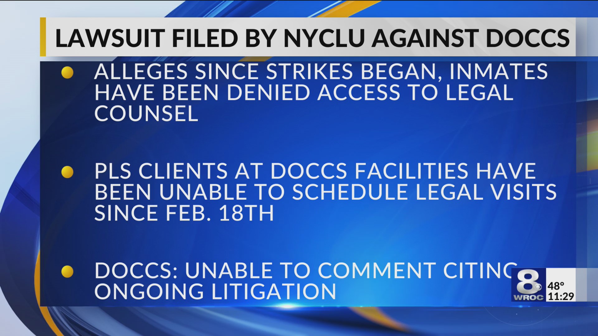 Lawsuit claims NYS prisons violate the Constitution by denying inmates ...