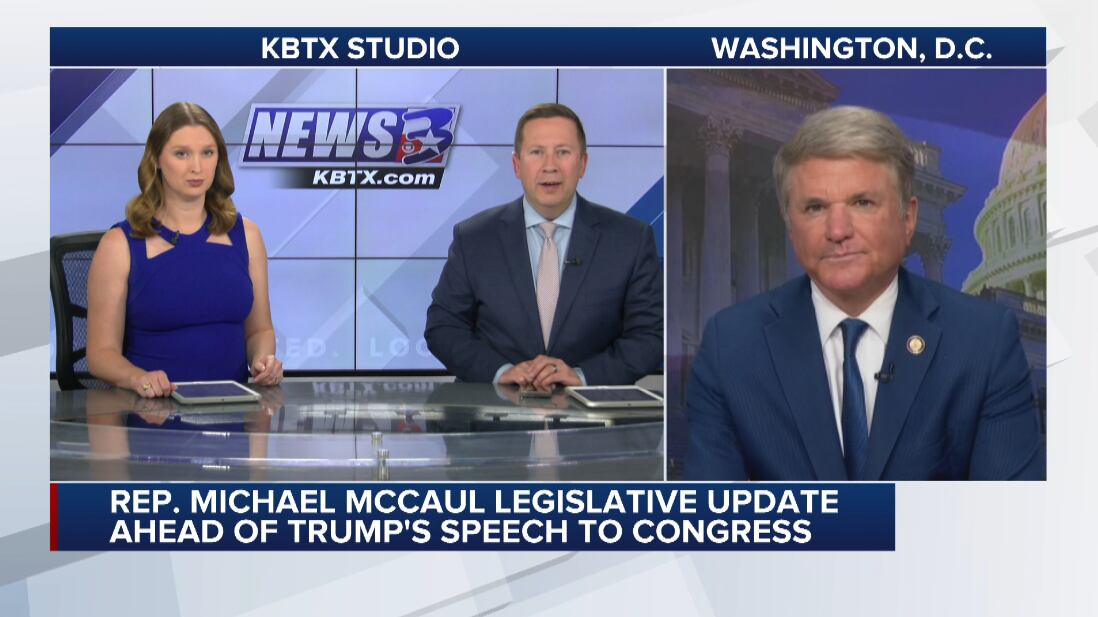 Rep. Michael McCaul joins KBTX ahead of president’s address