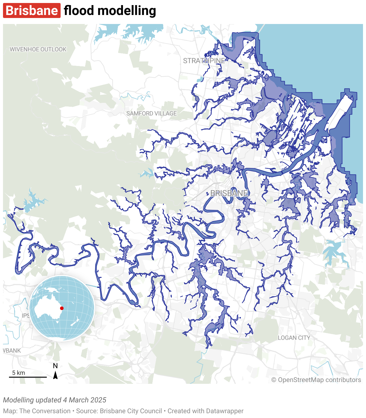Brisbane on alert: these maps show the suburbs most likely to flood ...