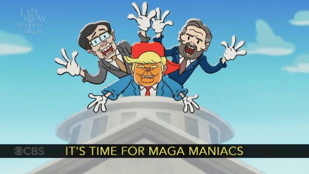Stephen Colbert Debuts Zany 'MAGA Maniacs' Homage to Classic Warner ...