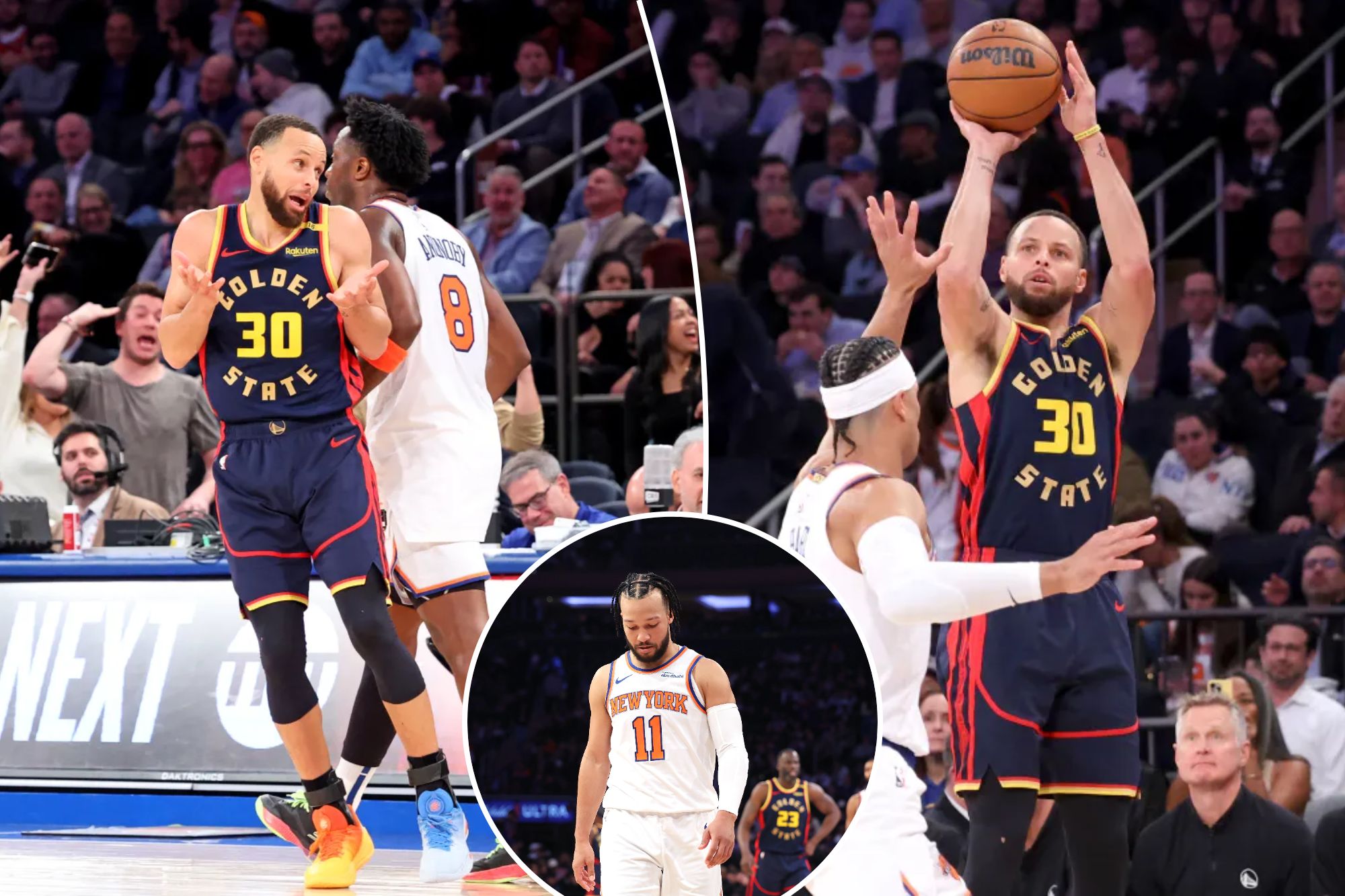 Knicks done in again by Steph Curry in loss to Warriors without Karl ...