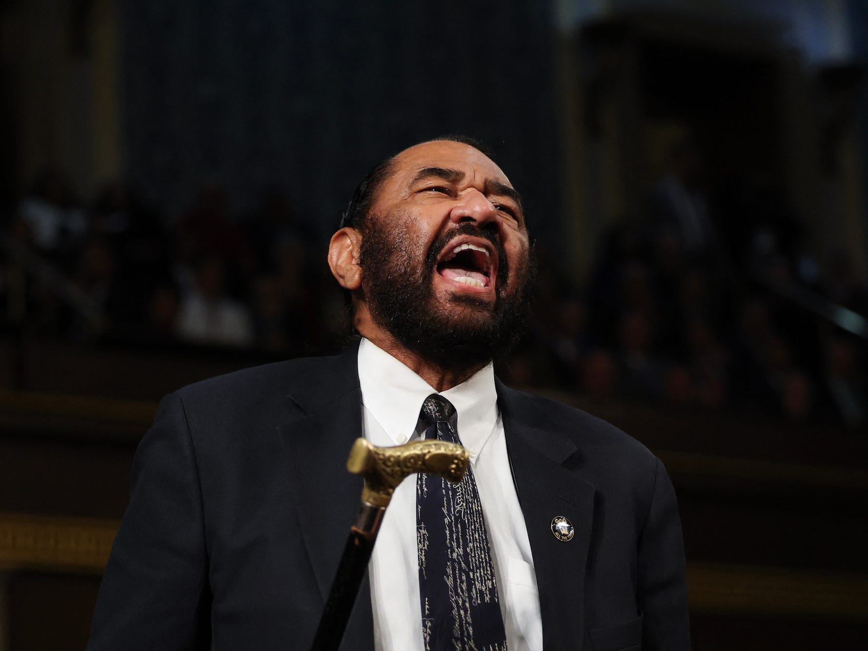'It's worth it': Rep. Al Green gets tossed out of Trump's speech to ...