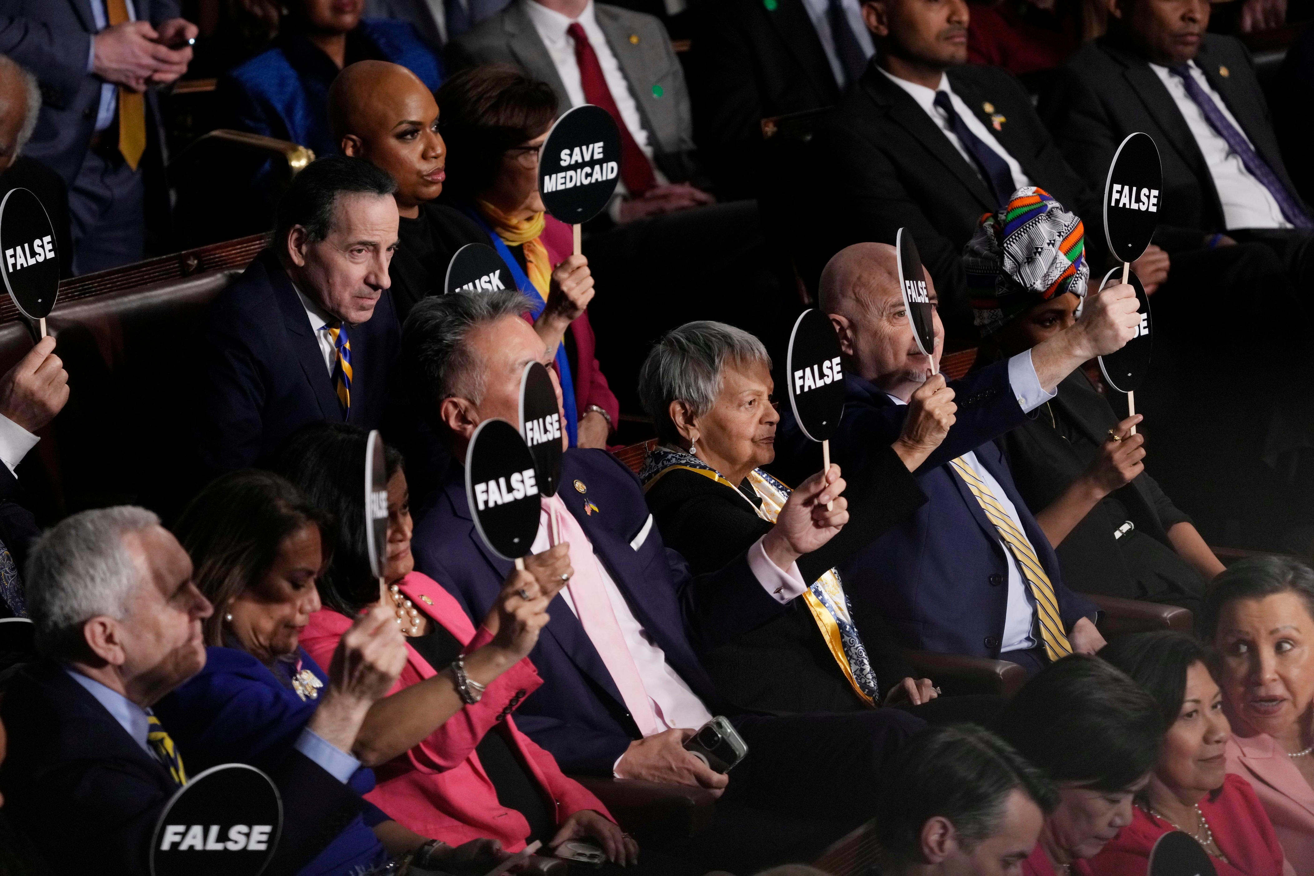 Ayanna Presley walks out during Donald Trump's address calling it 'lies ...