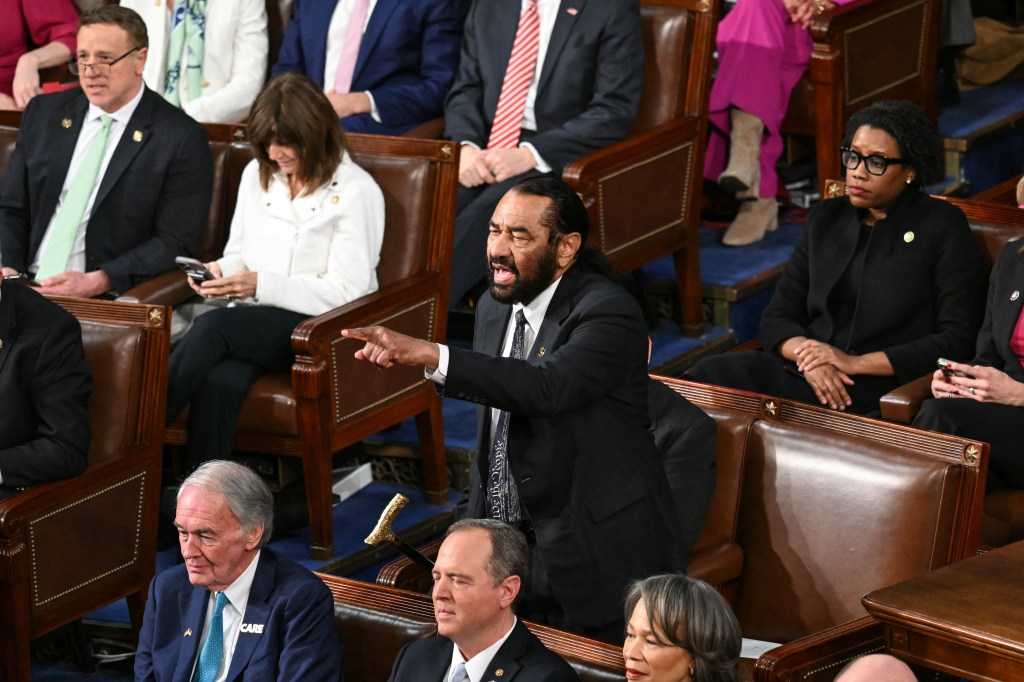 Dem Rep. Al Green wields cane, booted from Trump’s address to Congress ...