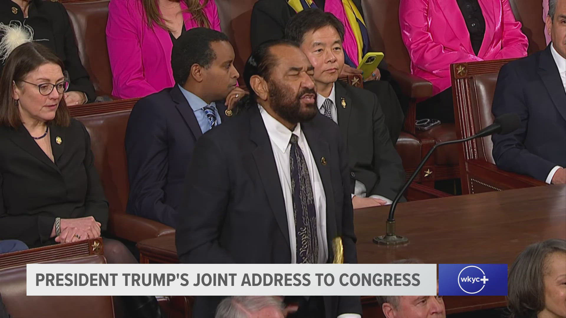 Protest breaks out during President Trump's address to Congress Protest breaks out during President Trump's address to Congress