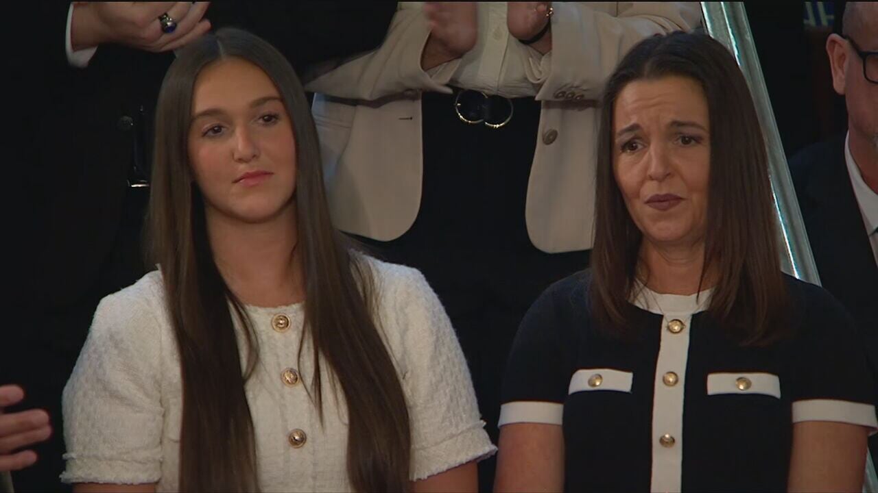 President Donald Trump honors family of Laken Riley during joint ...