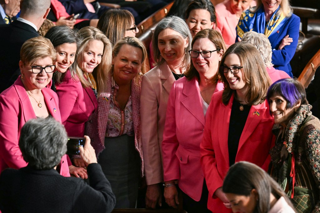 Why female Dem lawmakers are wearing pink to Trump’s address to Congress