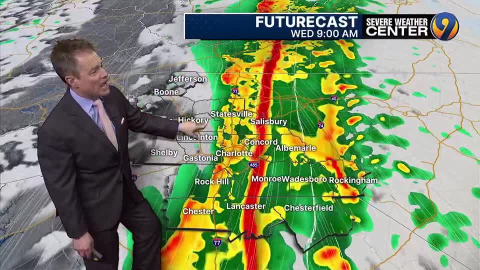 FORECAST: Heavy rain, thunder expected Wednesday morning