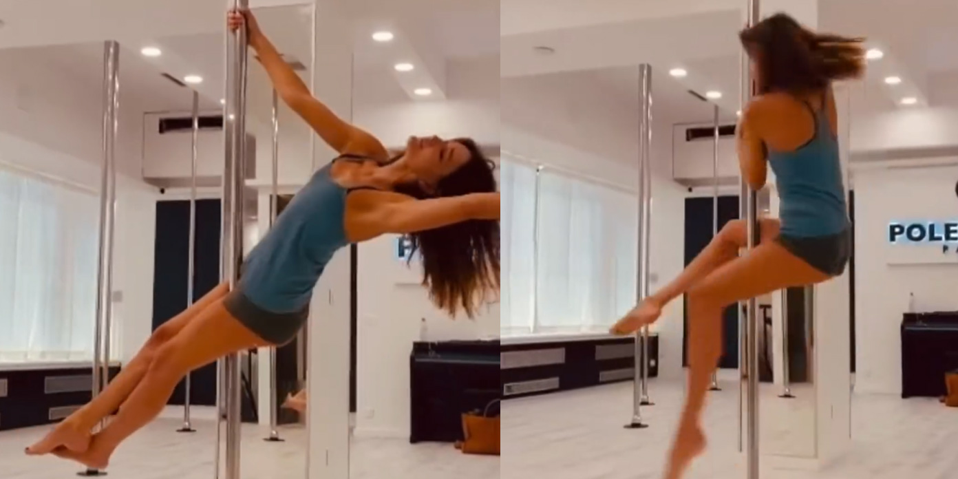 Carla Bruni, 57, tries pole dancing!