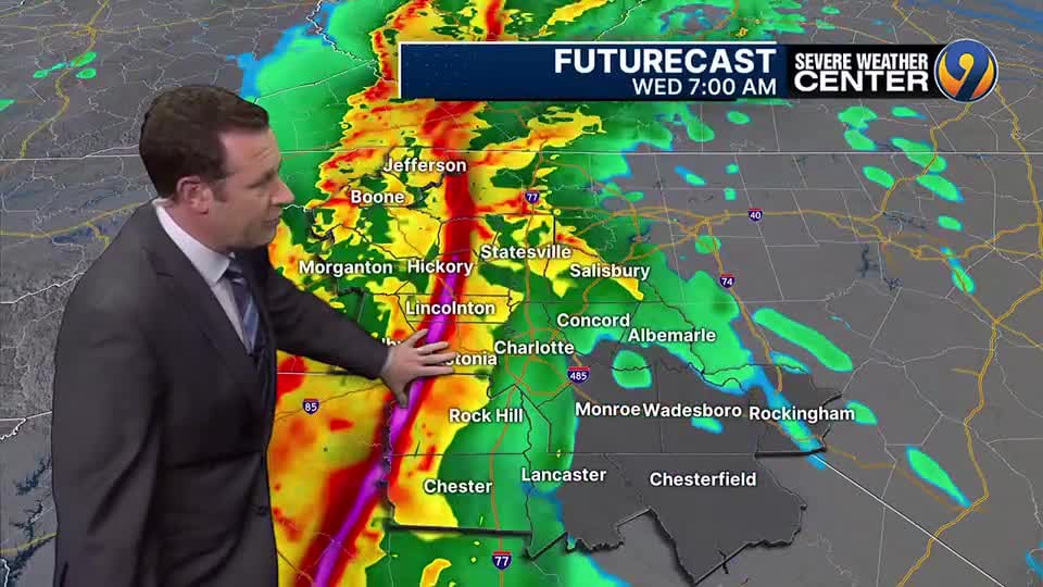 Wednesday morning's forecast with Meteorologist Keith Monday