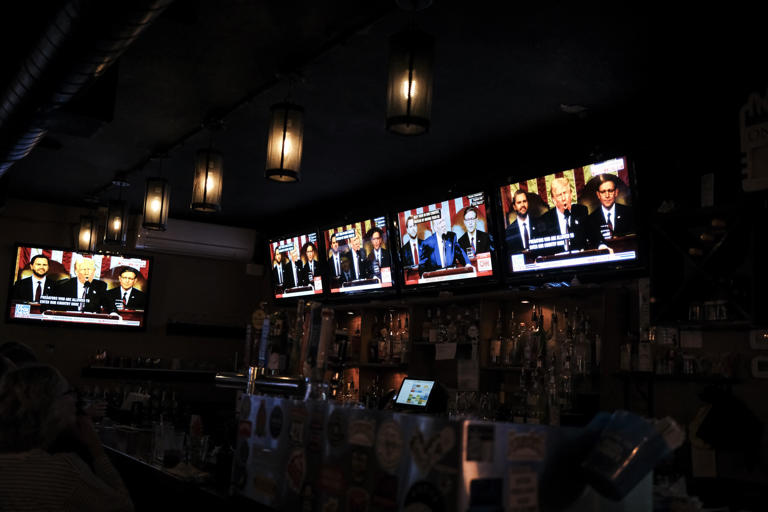 Live updates: Republicans applaud Trump address to Congress; Democrats ...