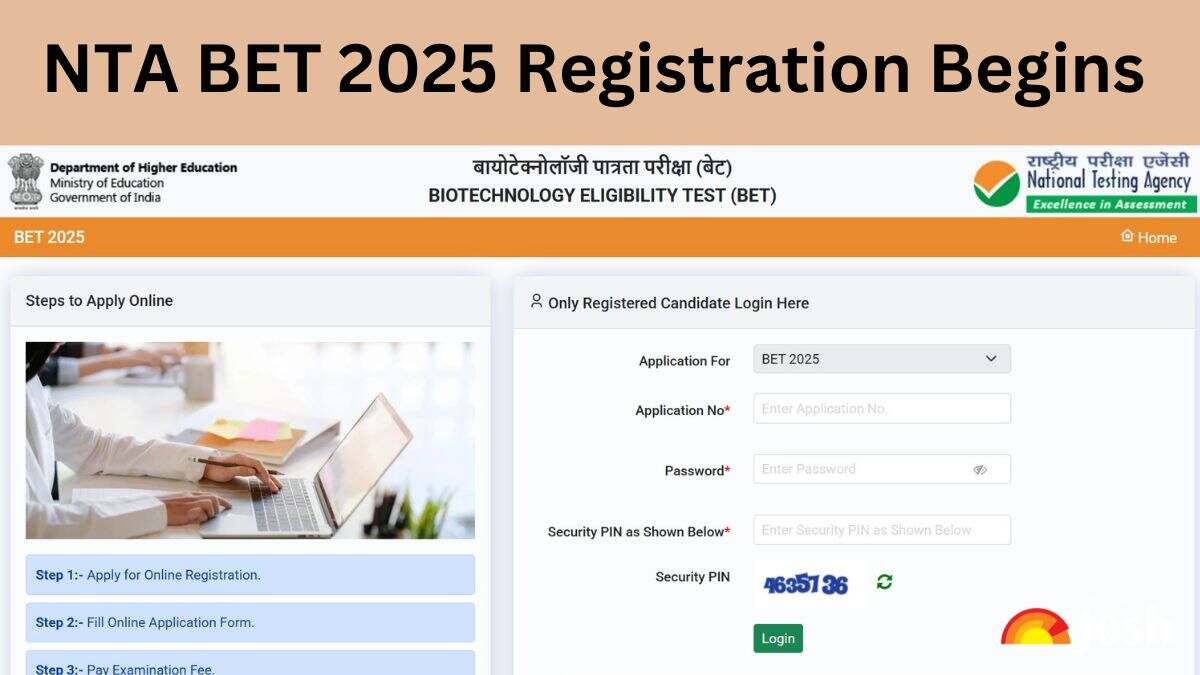 NTA BET 2025 Registration Form Start Today at nta.ac.in, Check ...
