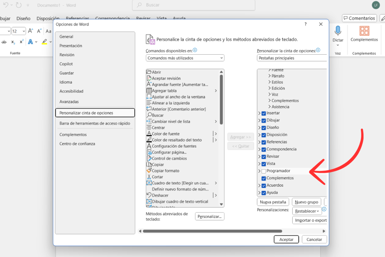 Paso a paso para crear un documento de Word rellenable