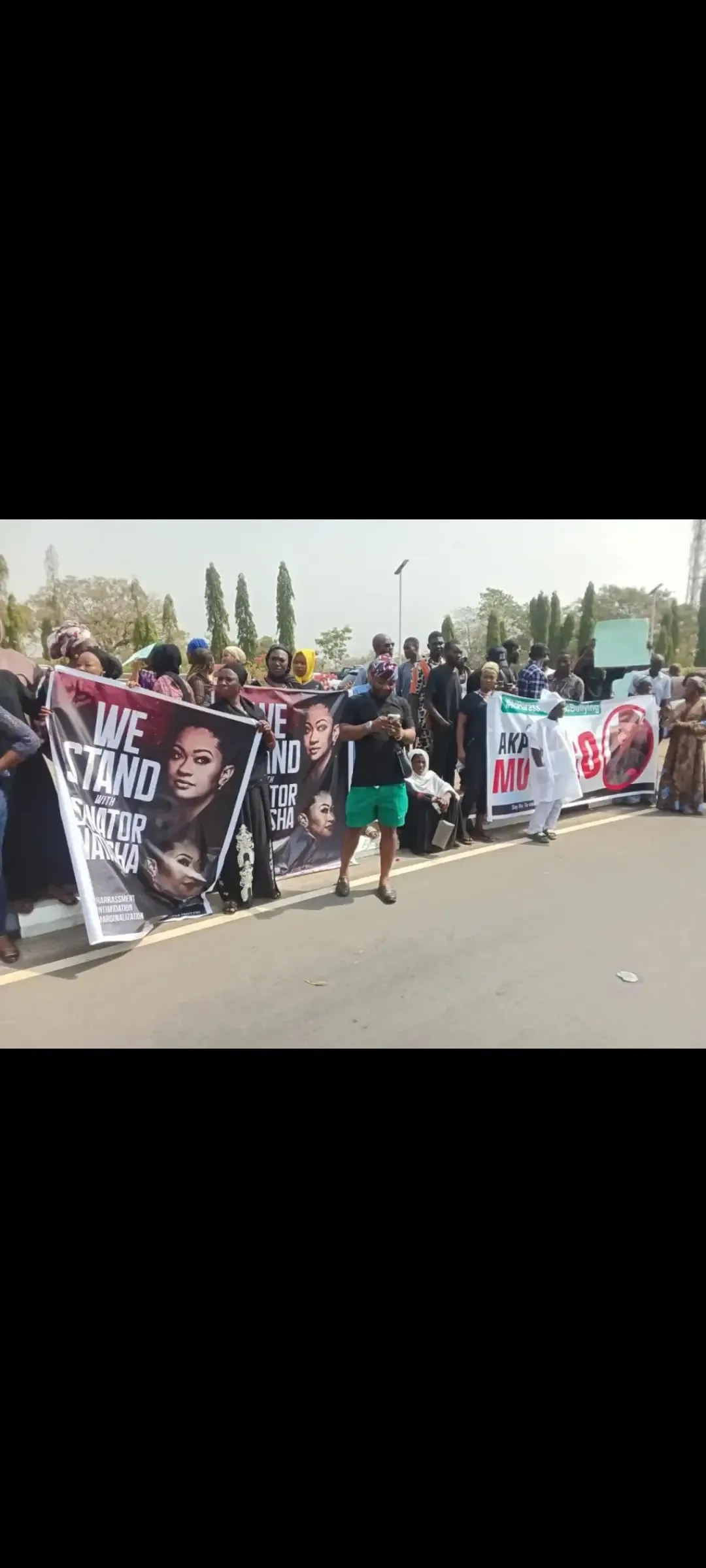 Natasha: ‘Akpabio Must Go’ protest breaks out in Abuja [PHOTOS]