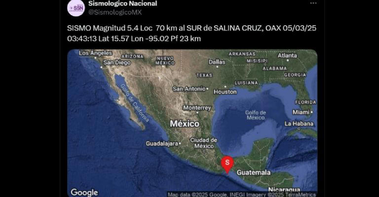 Temblor hoy en México: sismo de magnitud de 5.4 sacude Oaxaca