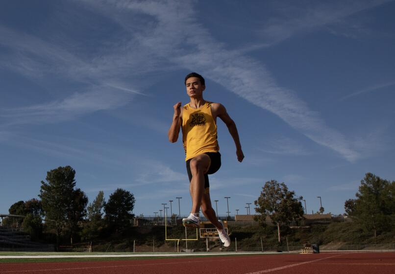 Former basketball player Jack Stadlman bursts onto the track scene