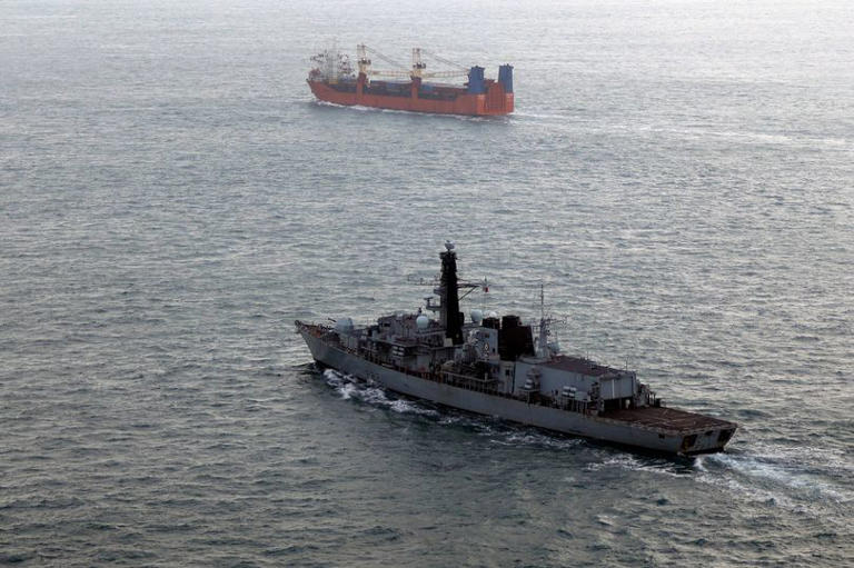 Russian ships off UK coast shadowed by Royal Navy